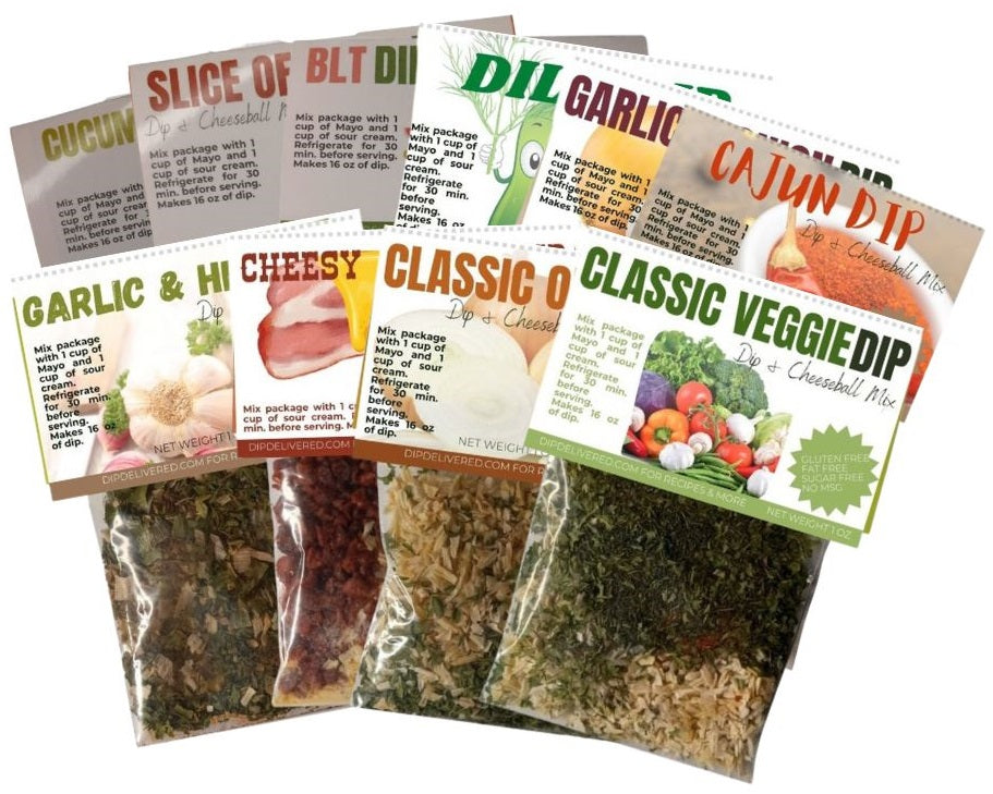 Dry Dip Mixes 10 Pack You Pick Flavors for Your Next Party. Game Day P ...