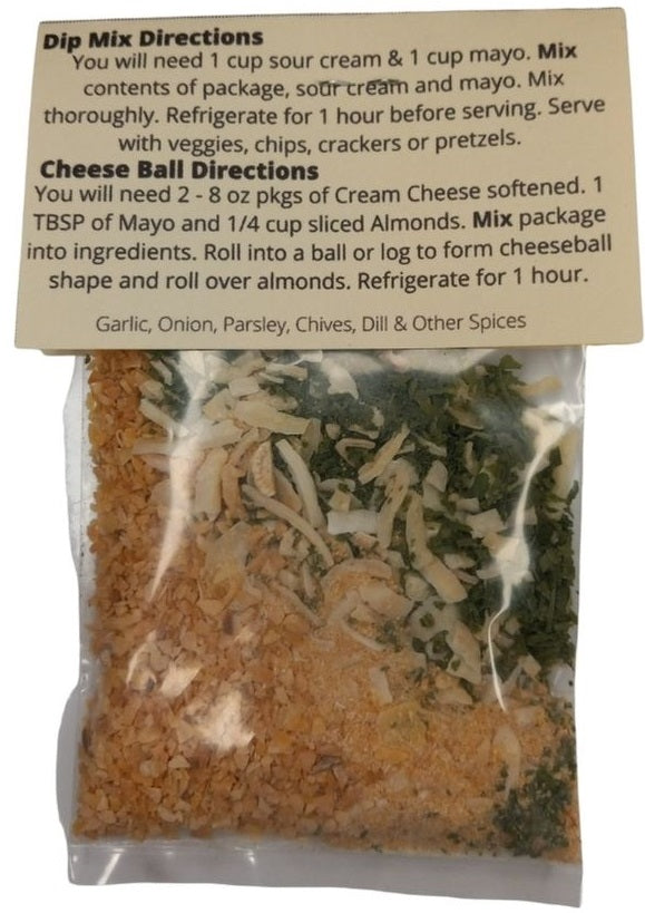Garlic & Onion Dip Dry Mix Packet | Appetizer and Party Snack Gift Bas ...