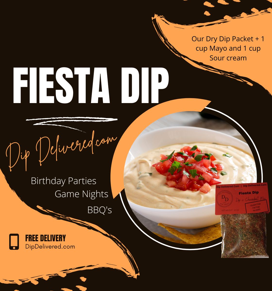 Fiesta Dip Dry Mix Packet | Appetizer and Party Snack Gift Basket Idea ...